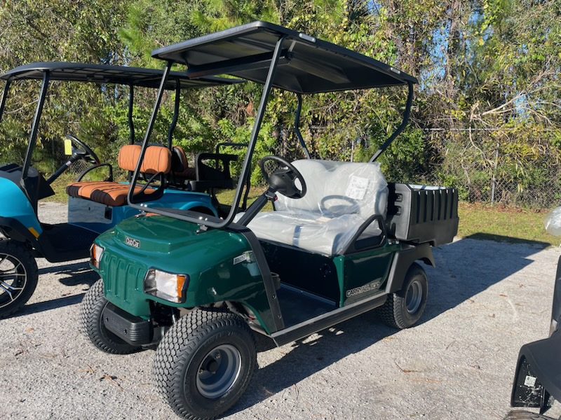 New 2026 Club Car Carryall 100 Electric, plastic cargo box, Dark Green ...